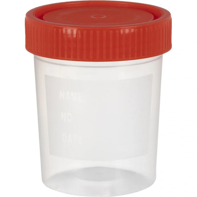 Контейнер для сбора биоматериалов Пластилаб стерильный 120 мл 250 штук в упаковке, 2357739