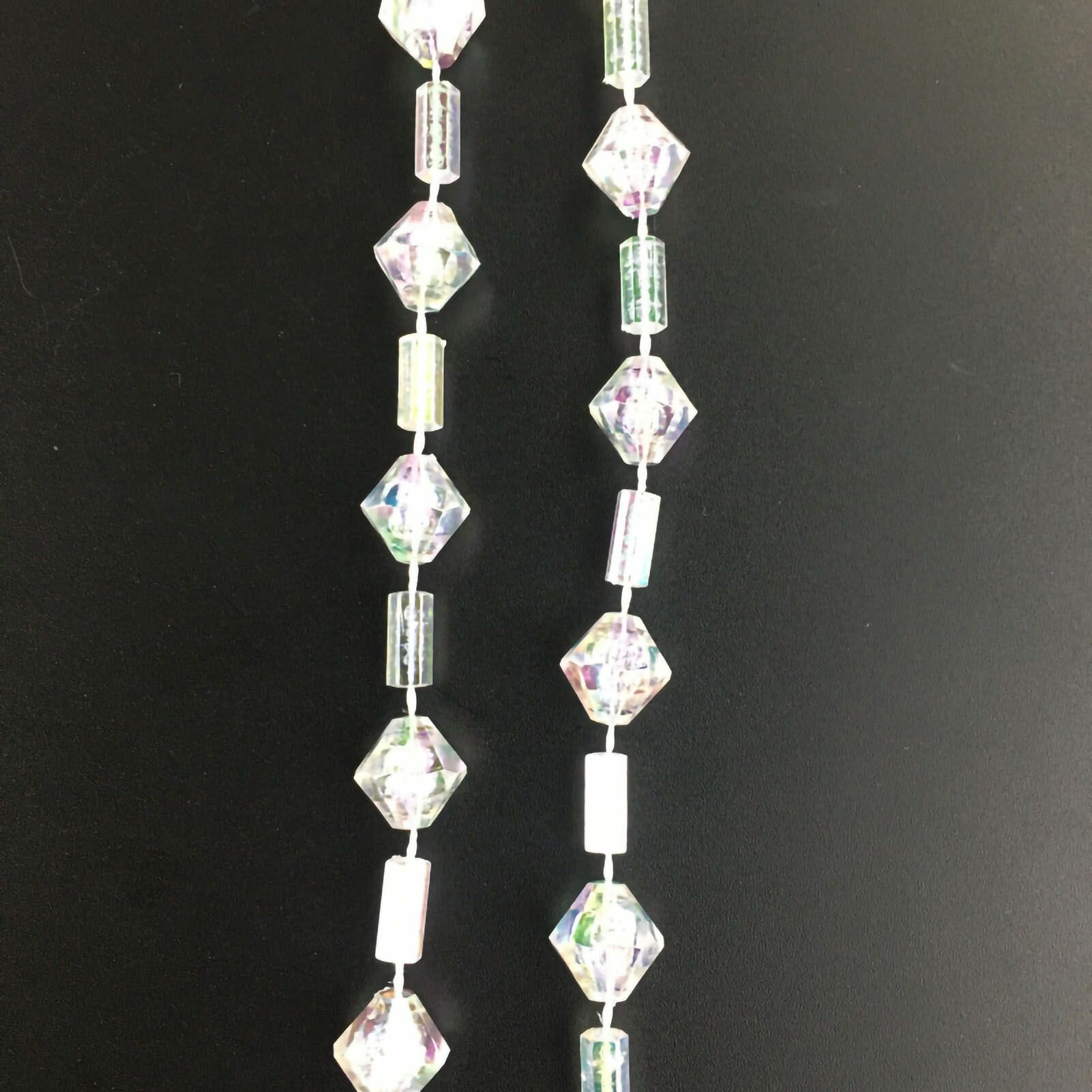 Нитка из бисера, пластиковая гирлянда, украшение, кулон, аксессуар для свадебной вечеринки, красочная форма квадрата и столба, 43,4 м на кг