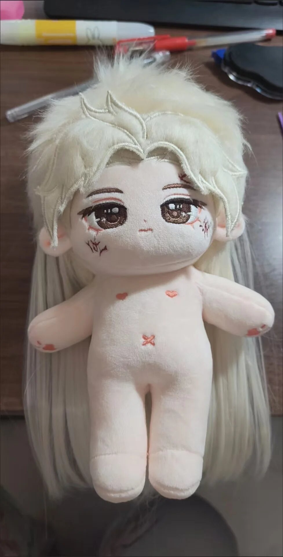 Fox Spirit Matchmaker Wang Quanfugui плюшевая кукла 20 см Белый, nude body, with skeleton