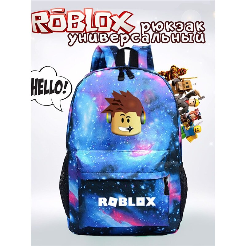 Рюкзак Roblox унисекс с отделением для ноутбука, школьный рюкзак в клетку, стильный повседневный рюкзак для парней и девушек