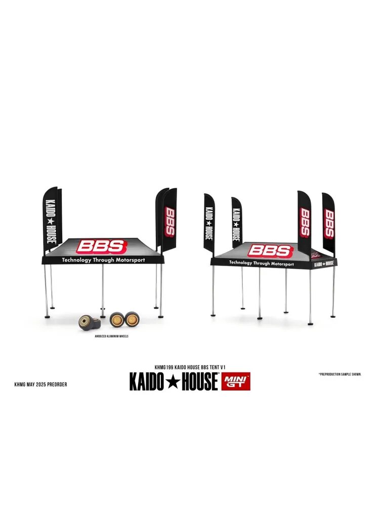 Машинка Kaido House MINIGT 1/64 KHMG199 BBS Tent V1 Die-cast Alloy Car Model Collection Display Gift