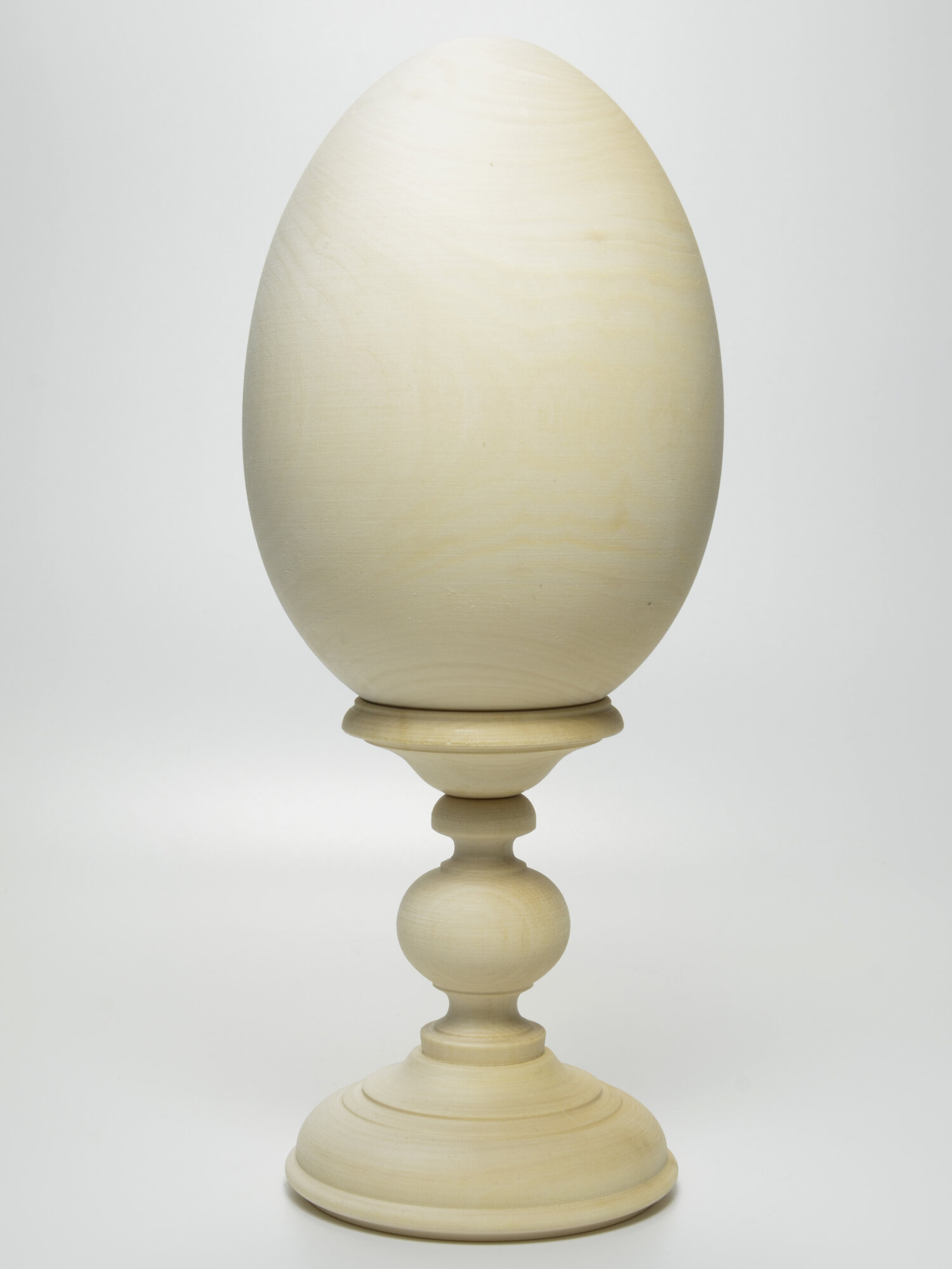 Яйцо деревянное на подставке. Заготовка для росписи и декупажа. Высота 18 см