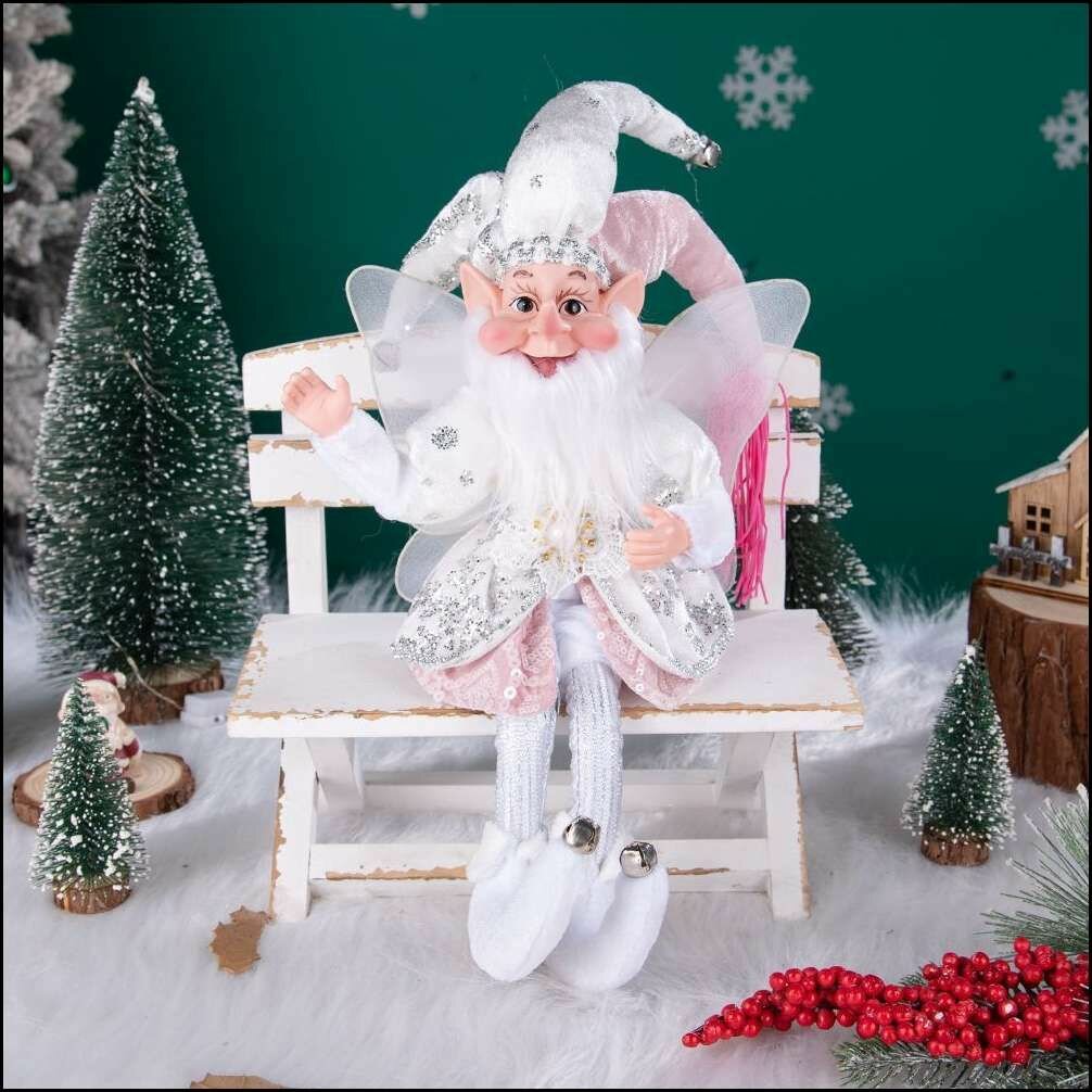 Рождественские эльфы 50 см кукла гномик Новый Год11