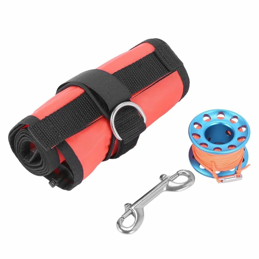 Маркерный буй, устанавливаемый водолазом под трубкой сигнального флага