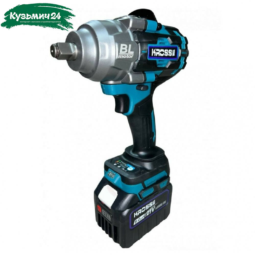 Гайковерт аккумуляторный Kross KLi 40M, 21В, 1000 Hм, 2 акк. х 4,0Ah+з. у, 1 шт.