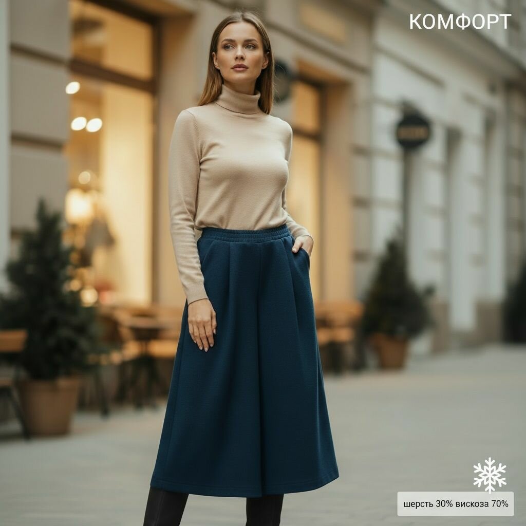 Брюки кюлоты Осень-зима 2025