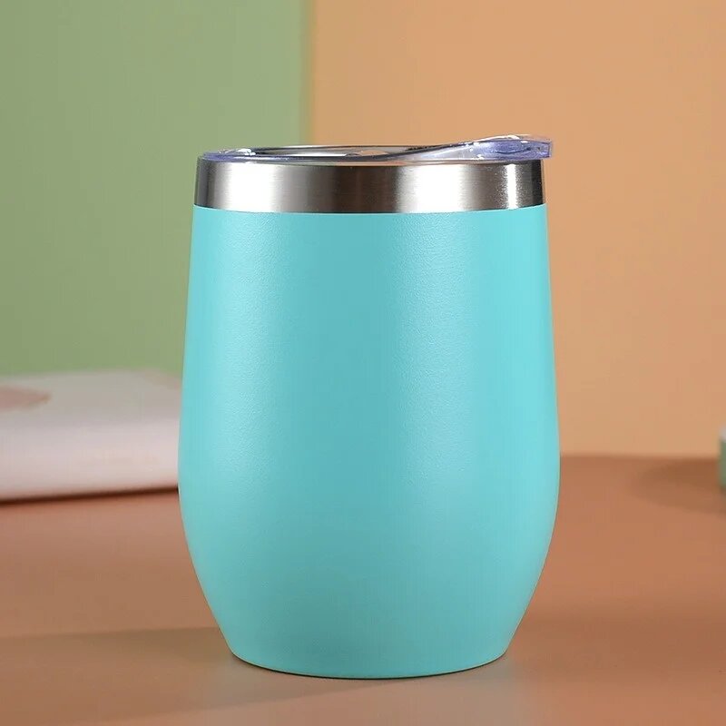 Термокружка голубая 12 oz, Light Blue