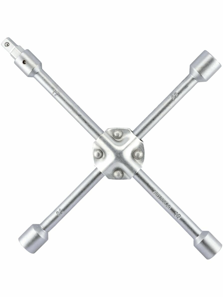 Ключ баллонный-крест усиленный 380мм, 5 размеров, АвтоDело (34418)