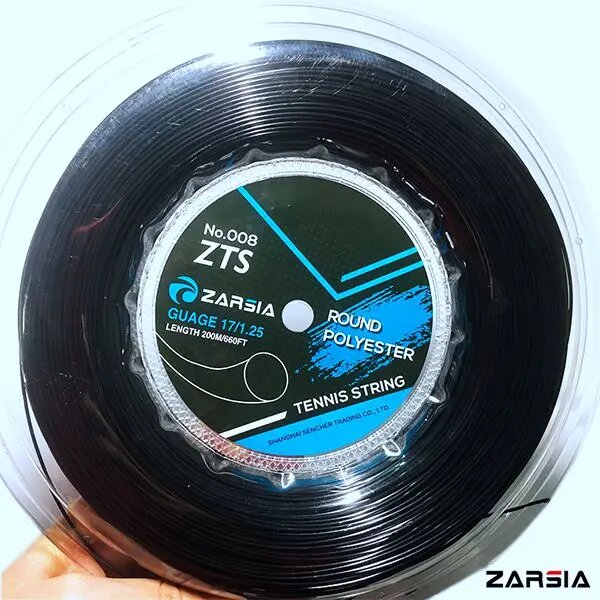 Струны для теннисной ракетки ZARSIA 4G 1,25 мм Черный, black 1.25mm