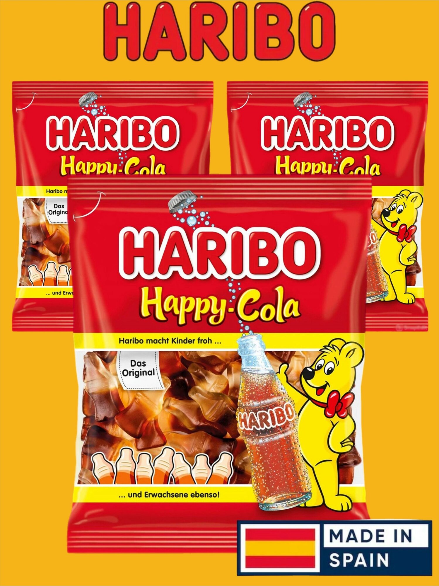 Мармелад жевательный Haribo Happy Cola 3шт по 100грамм Испания