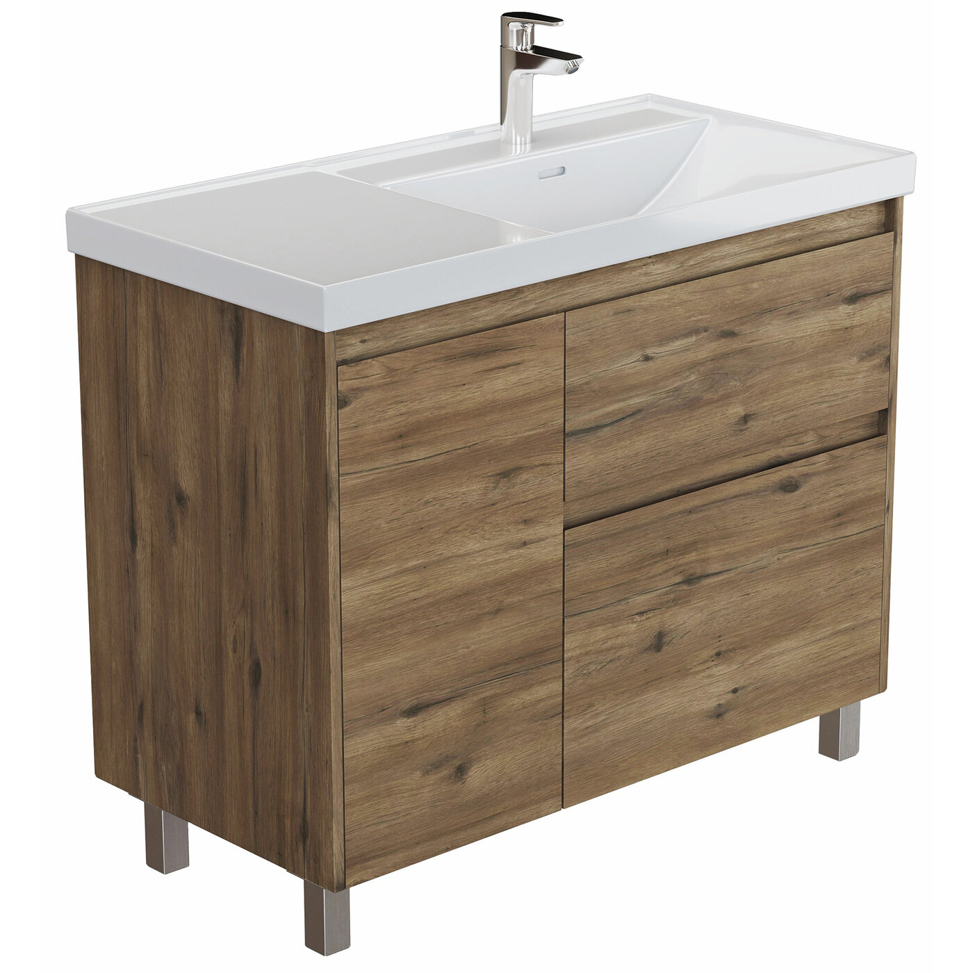 Тумба с раковиной Aquanet Nova Lite 2.0 90 365930 правая