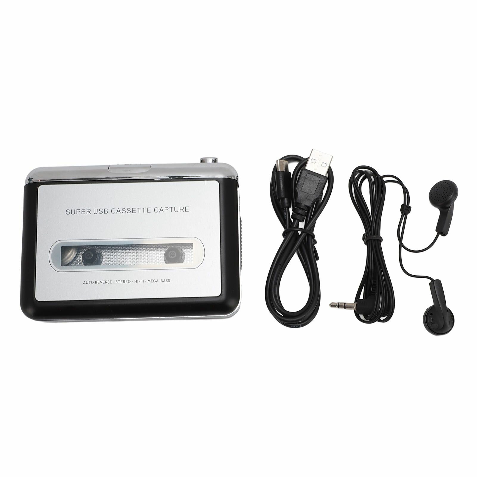 USB-конвертер кассеты в MP3, конвертер кассеты в цифровой звук, USB 2.0, портативный кассетный плеер, рекордер, конвертер с наушниками для ПК