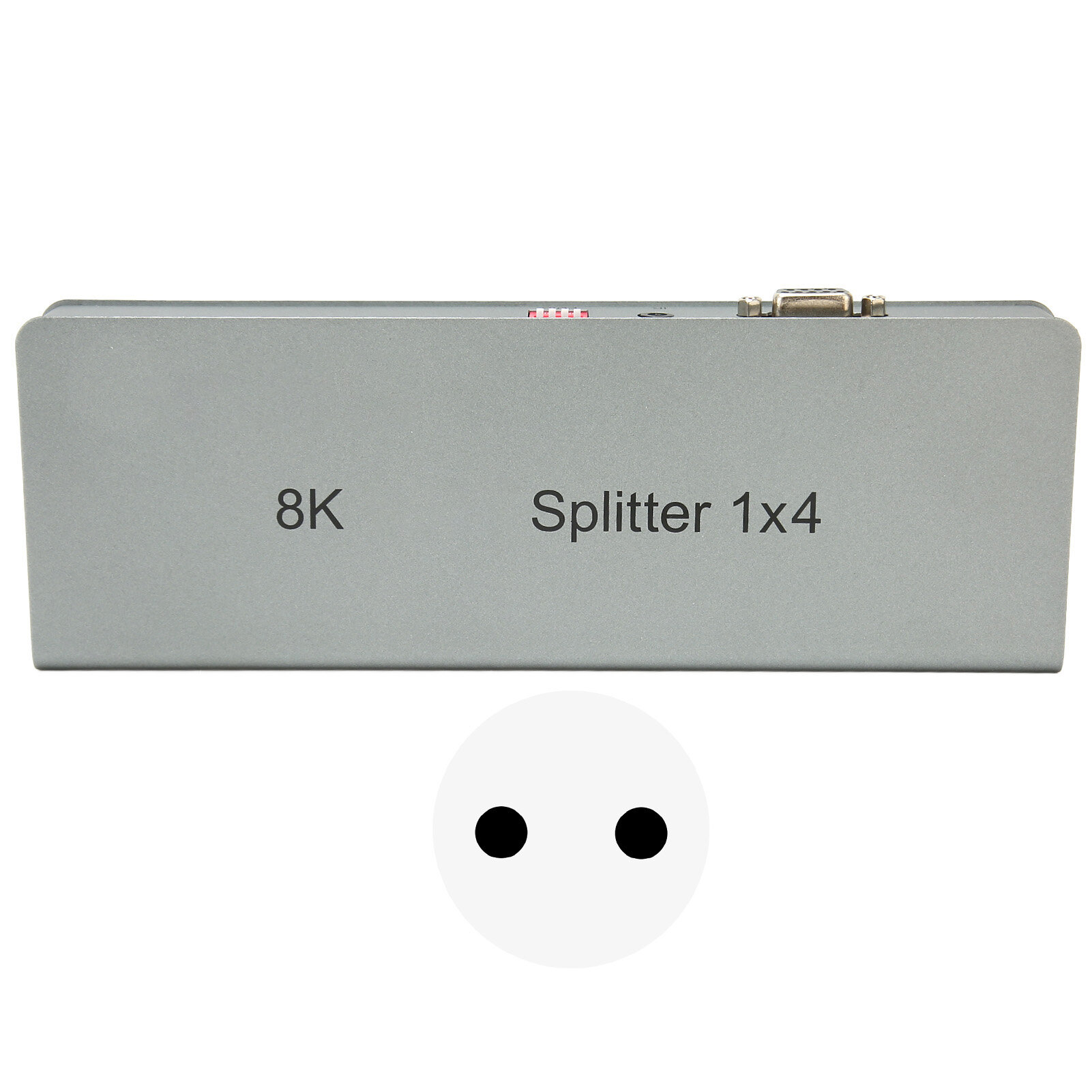 HDMI-сплиттер 2.1, 1x4, высокоскоростной 40 Гбит/с, 8K, 100-240В, евровилка