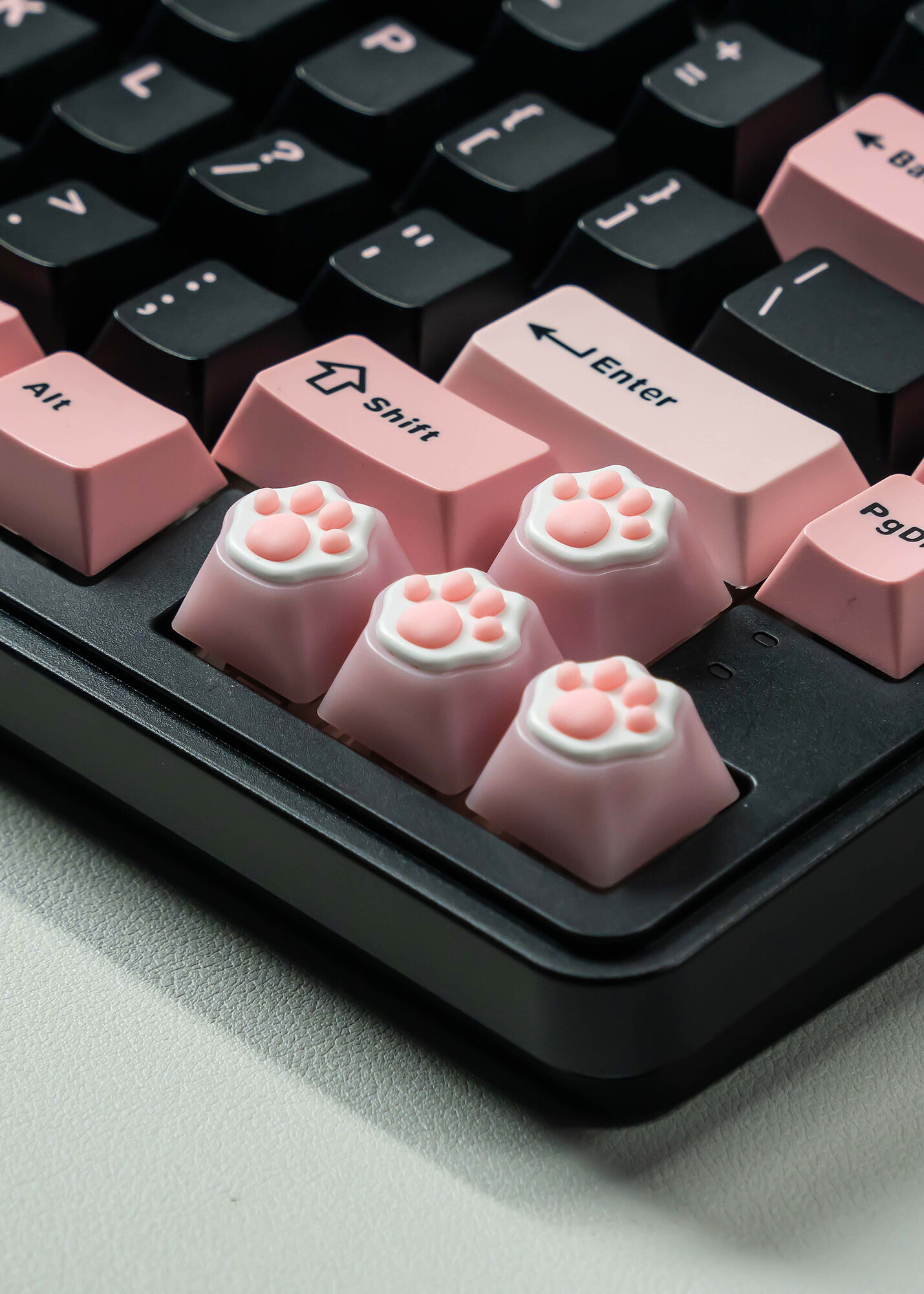 Набор кейкапов «Кошачьи лапки» | 4 клавиши | Розовая нежность | Антистресс | | Для механической клавиатуры