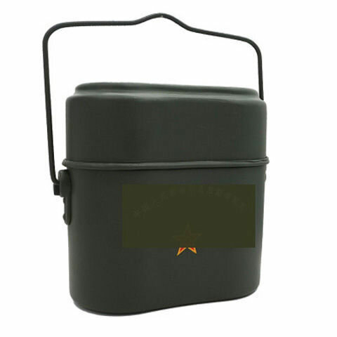 Набор для обедов немецкого стиля Marching Fan Lunch Box старомодный ностальгический многопurposeный для открытия воздуха с алюминиевым чайником и барбекю (лэнчбокс с надписями)