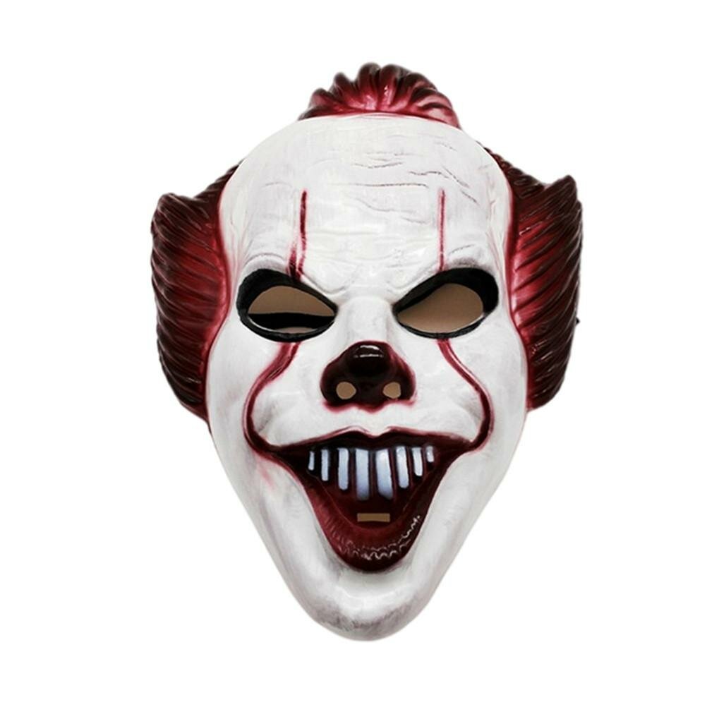 Halloween Horror Clown Face Cover Scary Cosplay Helmet Party Costume Prop Masquerade