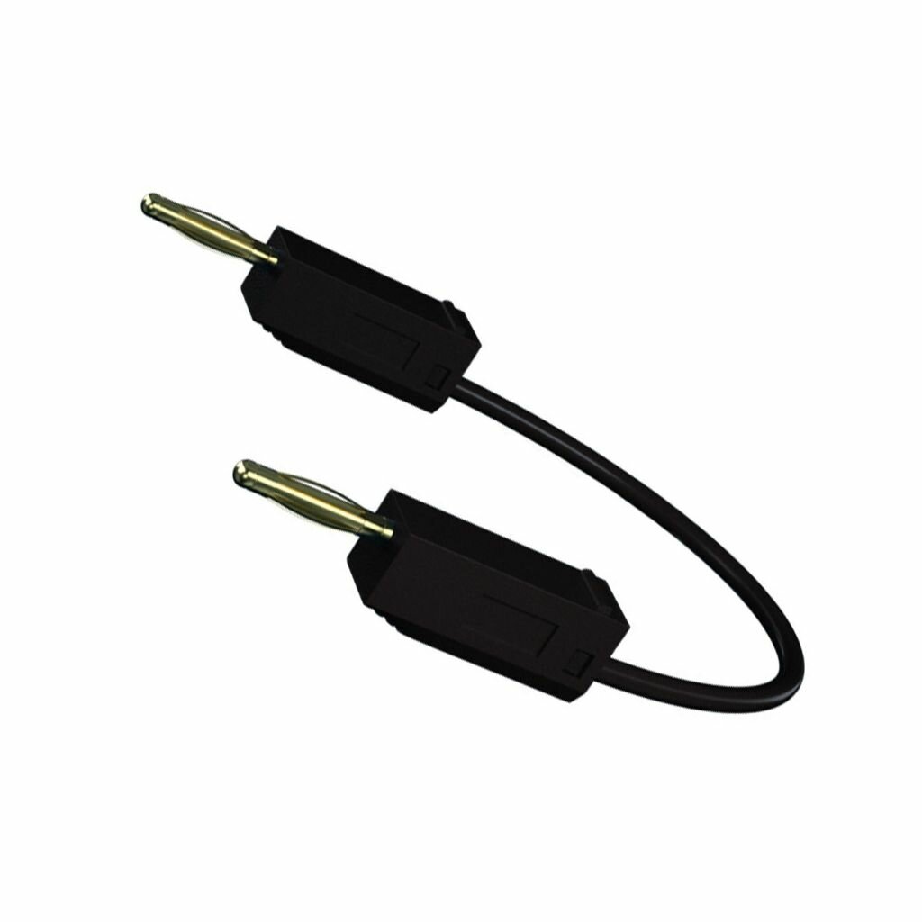 Тестовый кабель с разъемом типа "банан"-черный