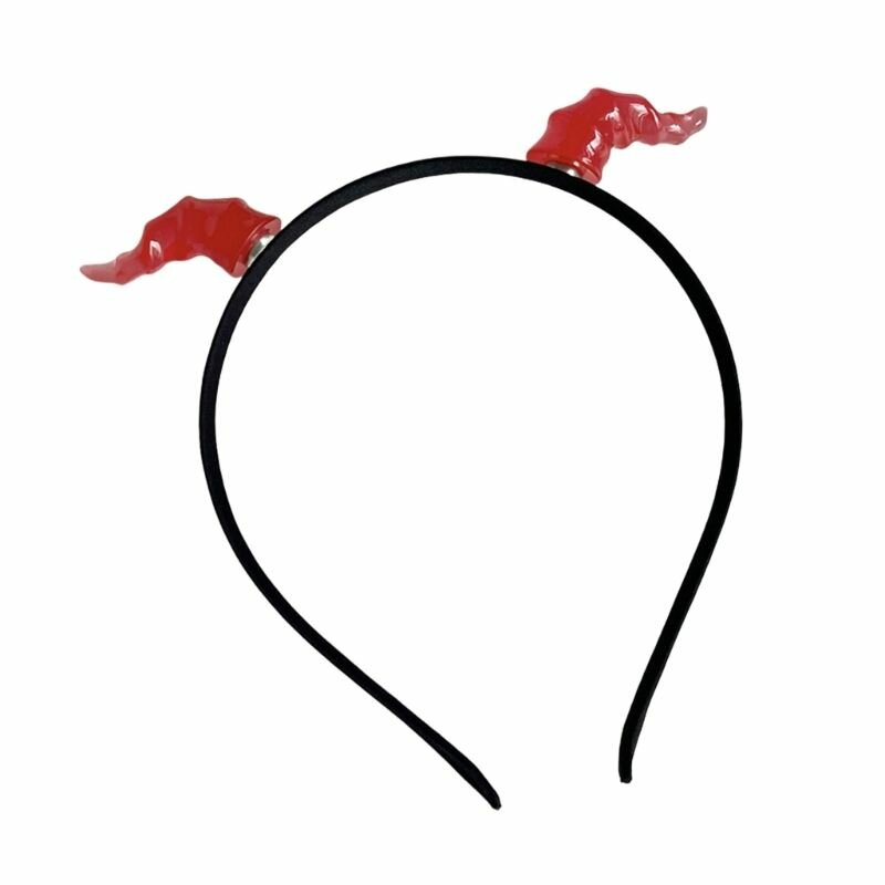 Повязка на голову из рога дьявола-Красная