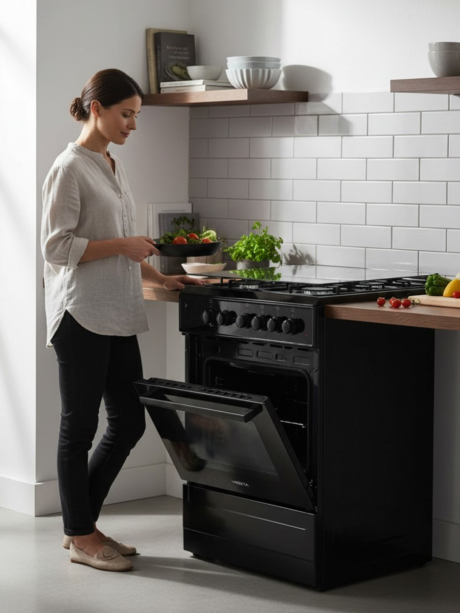 Комбинированная плита VESTA Valencia VGE 50 10-E, коричневый