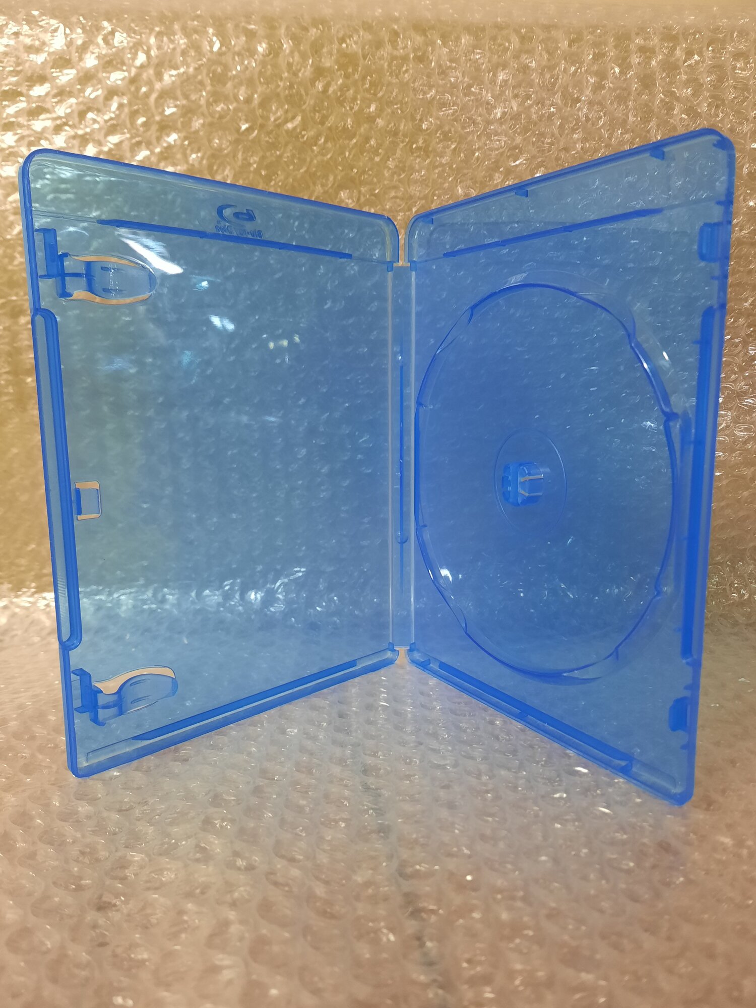 Футляр для хранения Blu-ray дисков, для 1 диска, пластик, цвет голубой, 10 штук в упаковке.