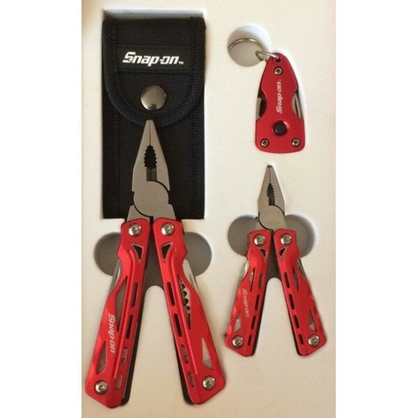 Набор мультитулов Snap On Multi-Function Set with LED Keychain, цвет Красный