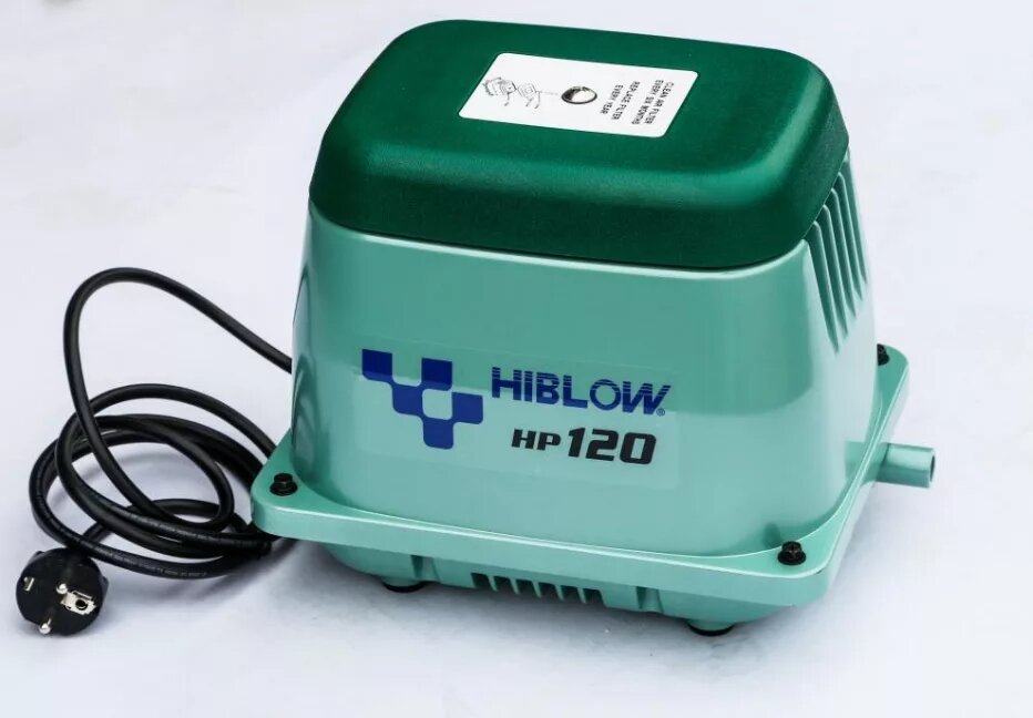 Компрессор HIBLOW HP-120, для септика, пруда, мембранный, 120 л/мин