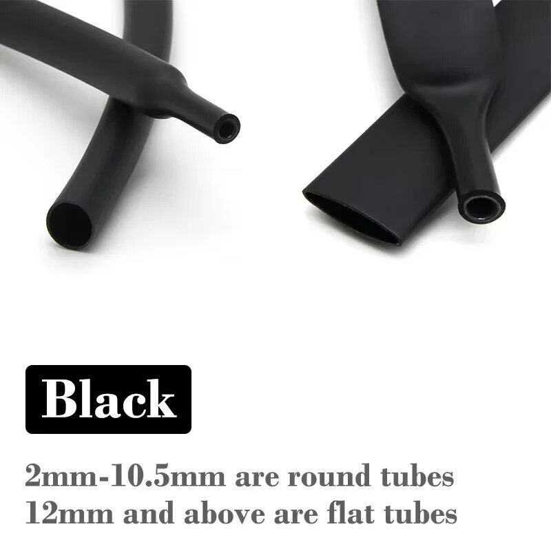 Термоусадочная трубка 4:1 с клейкой подкладкой 4-52 мм Black, 10 meters, 4mm