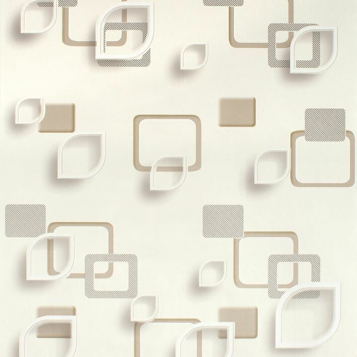 Обои бумажные, моющиеся, полуметровые, 0,53*10м, Геометрия 2