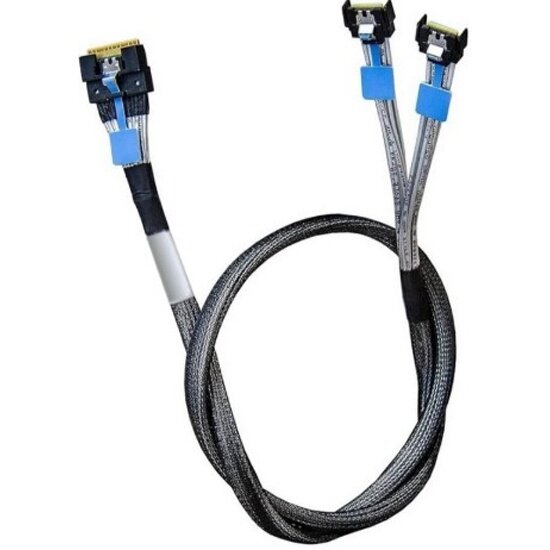 Кабель Amphenol RMC38-0824 Slimline SAS x8 74P - 2x MCIO x4 38P 80см.