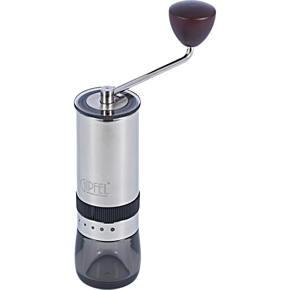 Кофемолка Gipfel "Corsica", нержавеющая сталь, ручная, серебристая