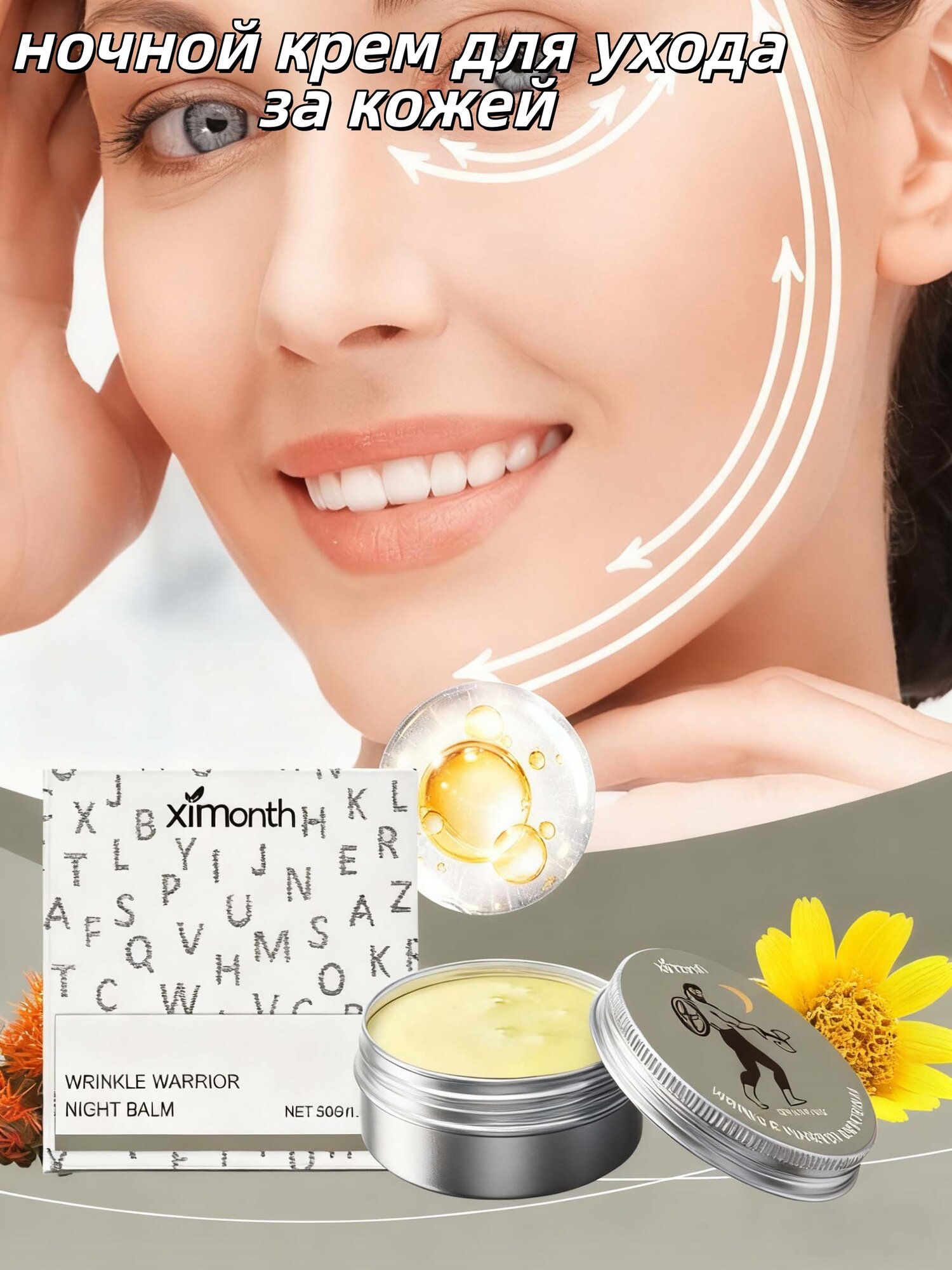 Ночная сливка заботы кожи, Разводя водой, и Моистуризинг, мягкая и сияющая, лицевая кожа, увядая, тонкие линии