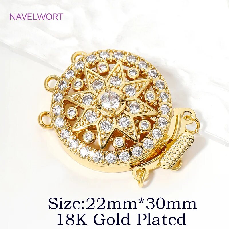 Застежка для браслета 18K Gold Plated, 22*30 мм
