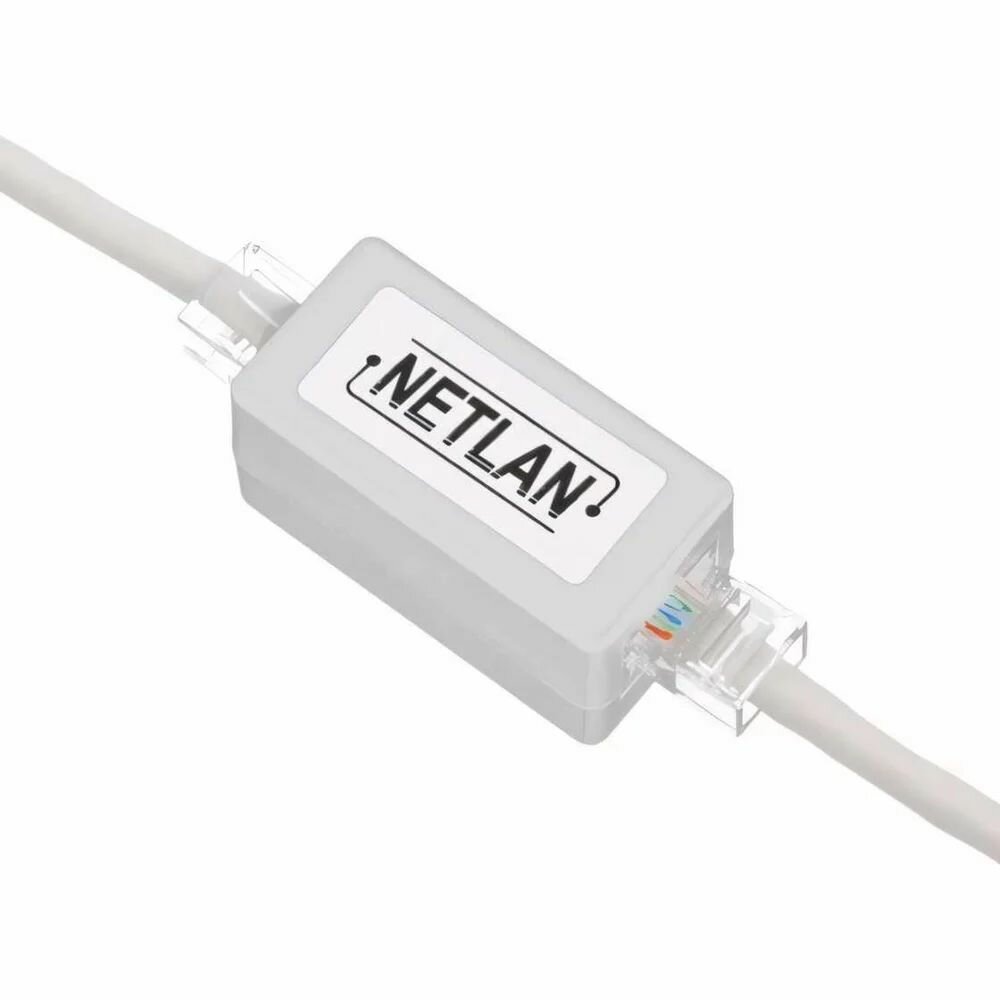 Кабельный соединитель RJ45-RJ45 (8P8C), Кат.5e Класс D, 100МГц, неэкранированный, белый, 10шт NETLAN EC-UCB-55-UD2-WT-10