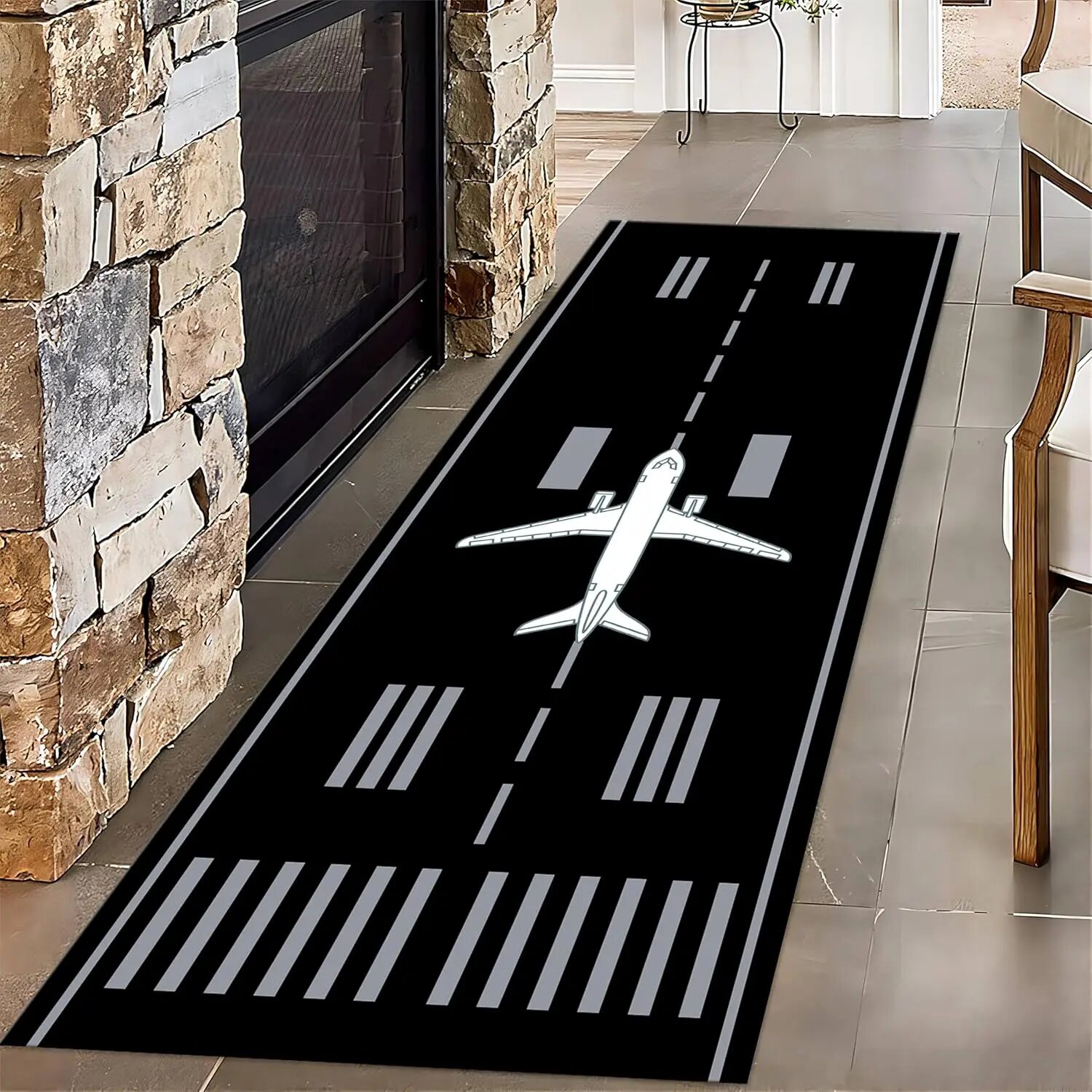 Коврик в прихожую VIKAMA 40x120cm, SJR-4, авиация