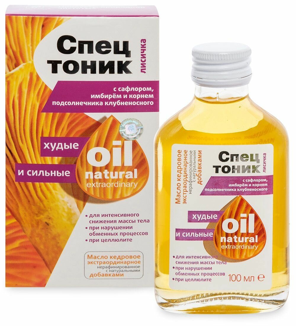 Спецтоник Лисичка с сафлором, имбирём и корнем подсолнечника клубненосного, 100 мл A2134527