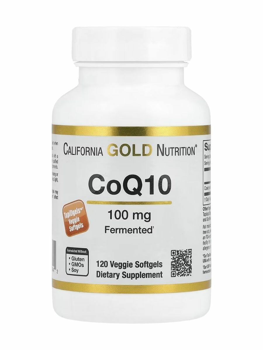California Gold Nutrition, коэнзим Q10, 100 мг, 120 капсул