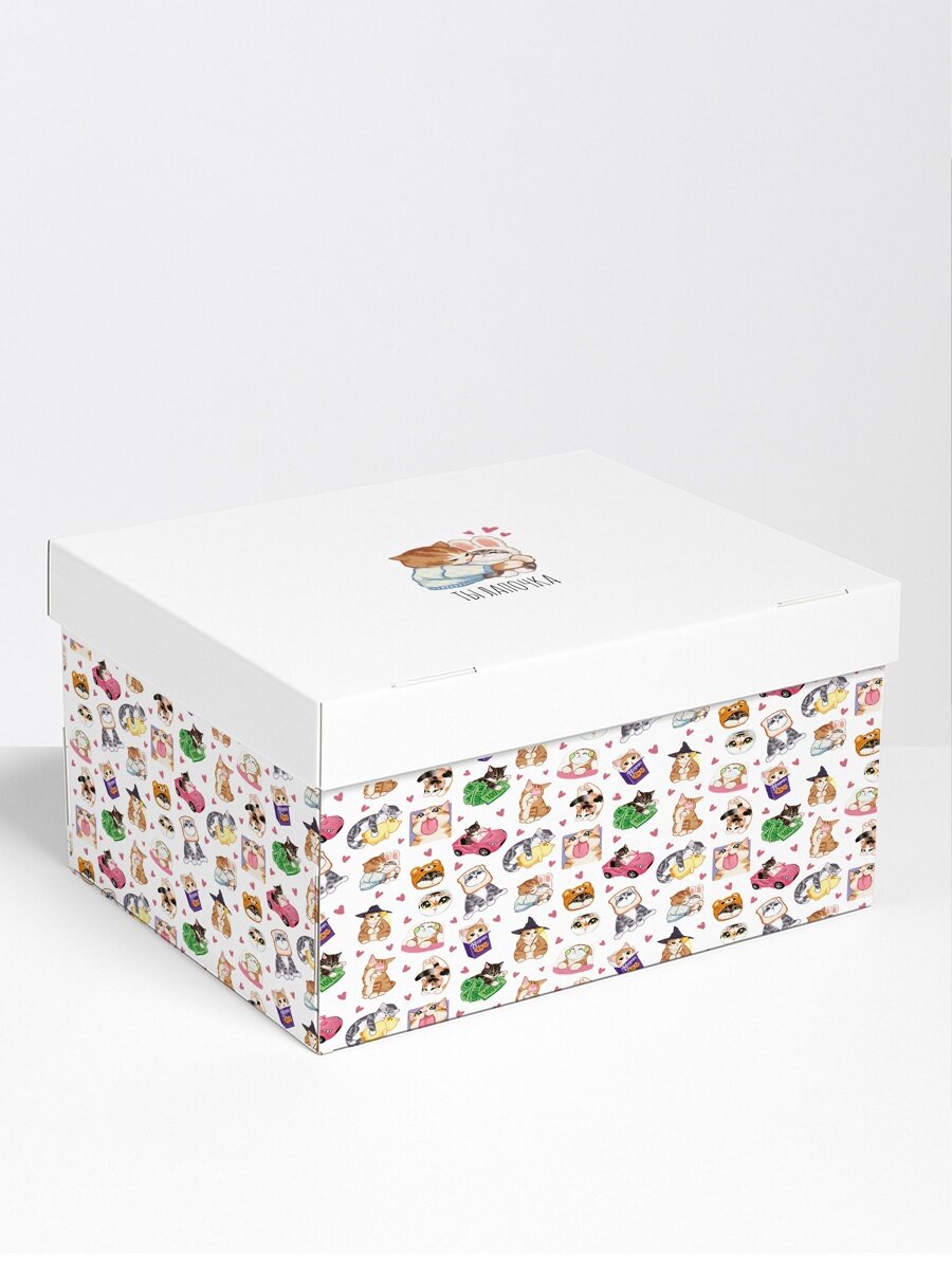 Коробка подарочная, складная «Ты лапочка», 31 х 25,5 х 16 см, белый, на подарок