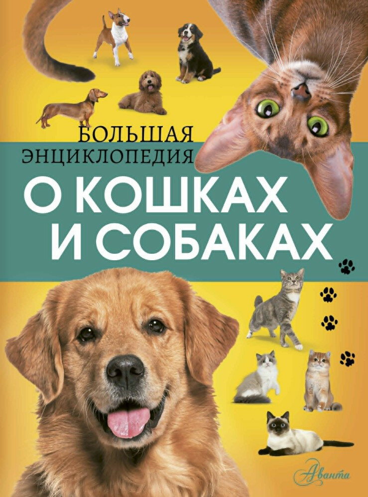 Книга АСТ "Большая энциклопедия о кошках и собаках", твердый переплет, 160 стр