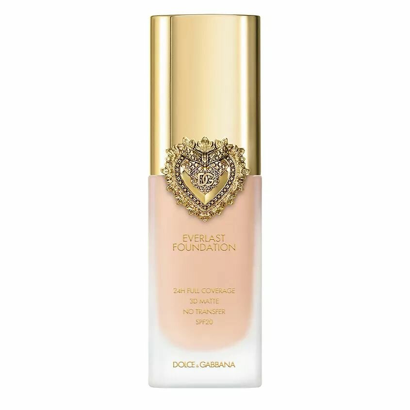 DOLCE&GABBANA Стойкий матовый тональный крем Everlast foundation SPF20 PA+++, 07N Light, 27 мл