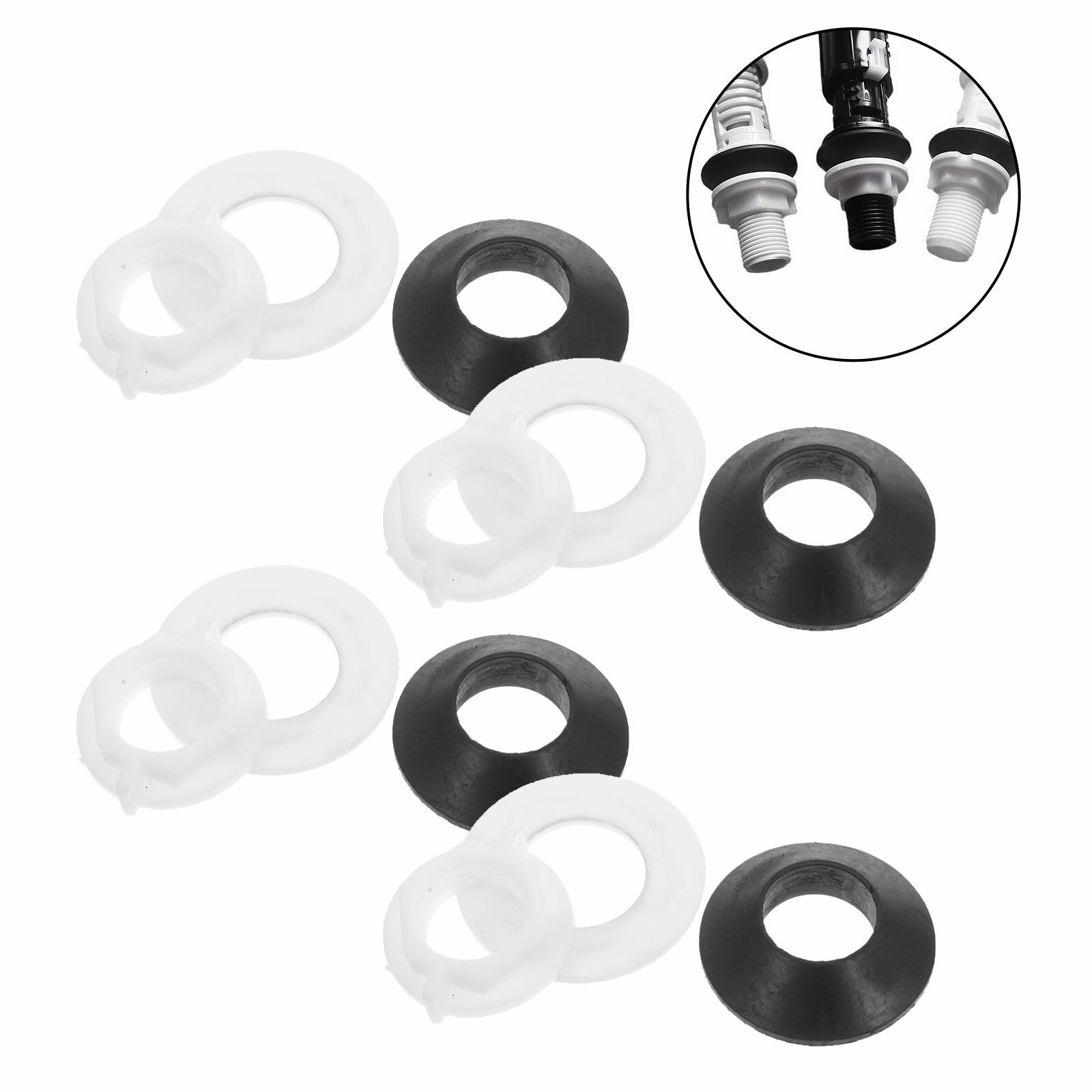 Набор Уплотнителей Для Бачка Унитаза, Из Резины, Для Герметизации Воды, 1 Комплект