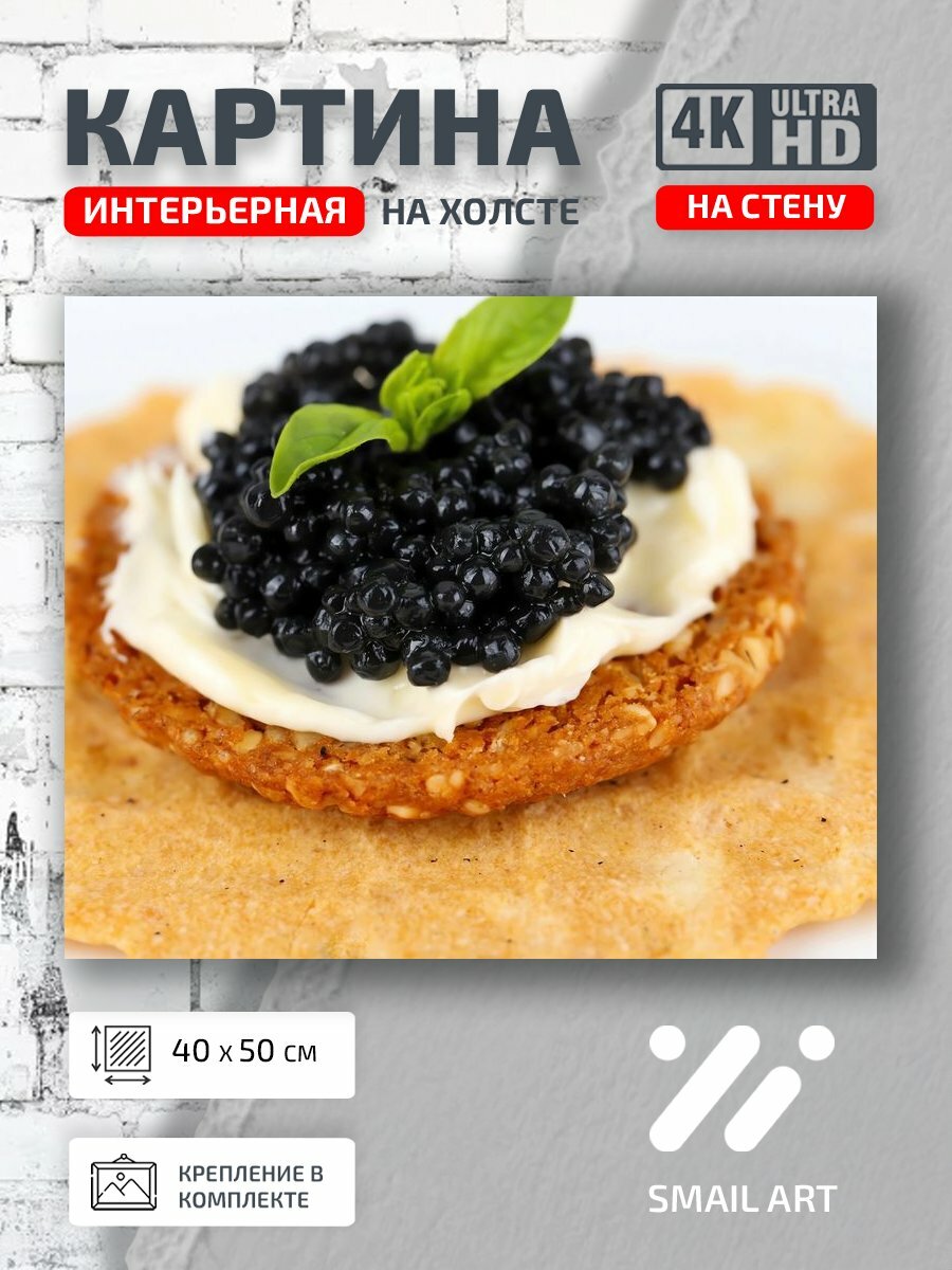Картина на холсте интерьерная 40 на 50 на стену Мята Food для офиса кулинария интерьер