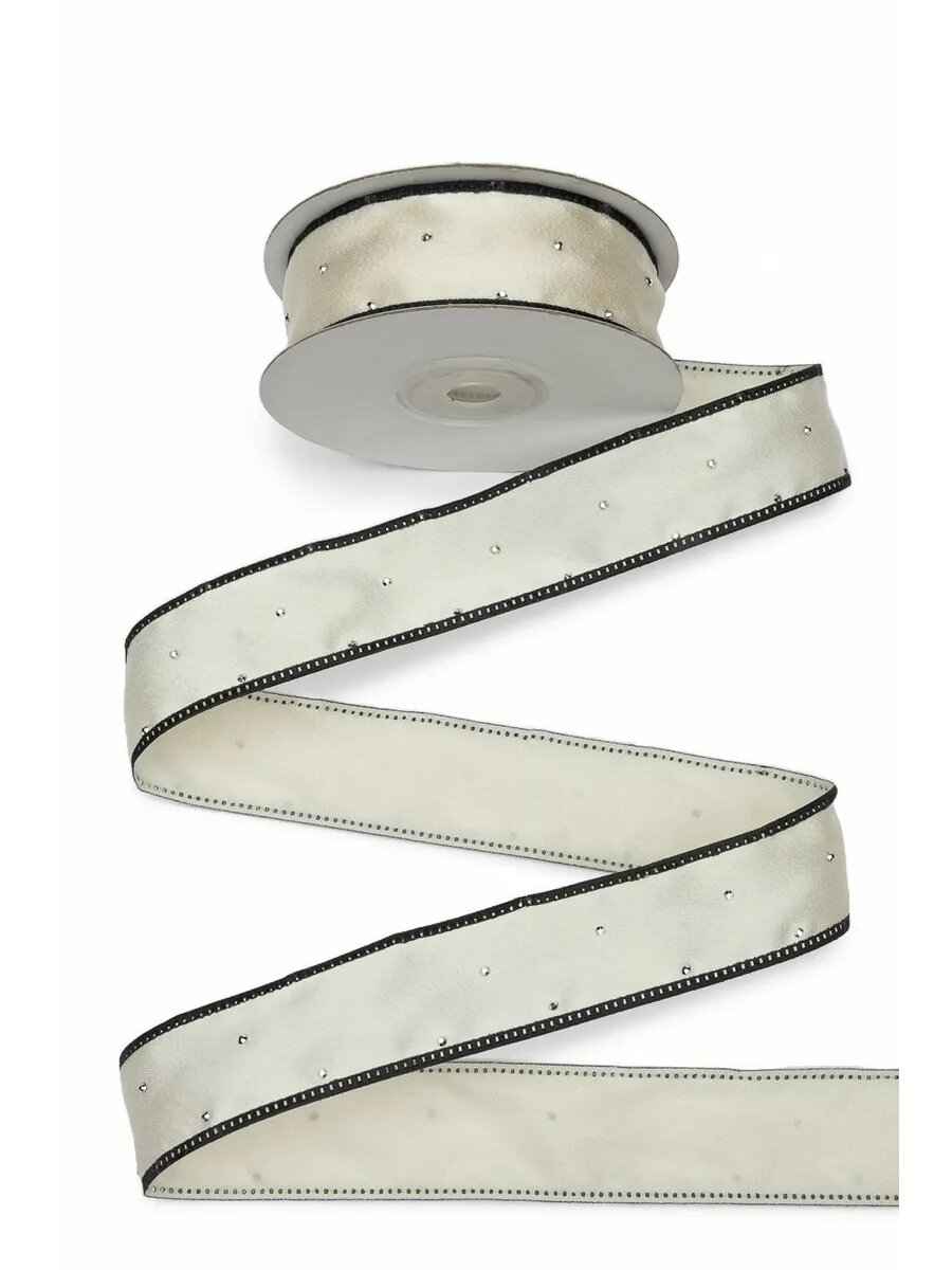 Лента декоративная со стразами 2,5см (10ярдов)