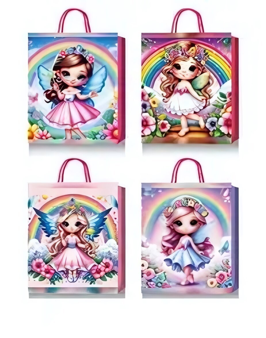 Подарочный пакет «Для милашки», 1шт, 31х42х12 см, глянцевая бумага, мультяшный дизайн, яркие цвета для праздника