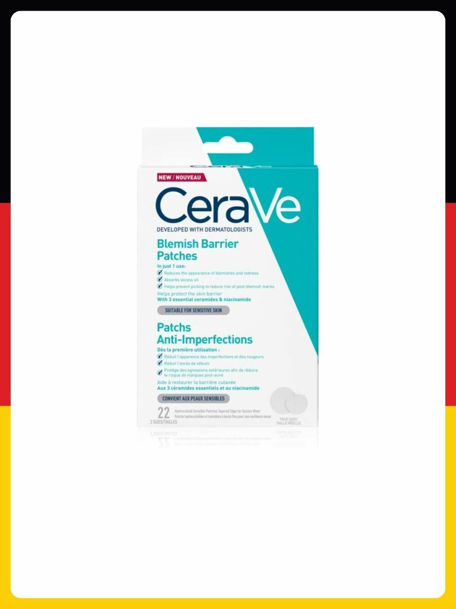 Патчи CeraVe Blemish Control Barrier Patches for problematic skin against acne, 22 шт