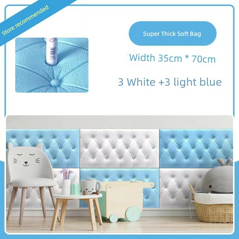 Наклейки на стену, защищающие от ударов, наклейки из пеноматериала для изголовья кровати, самоклеящиеся обои для