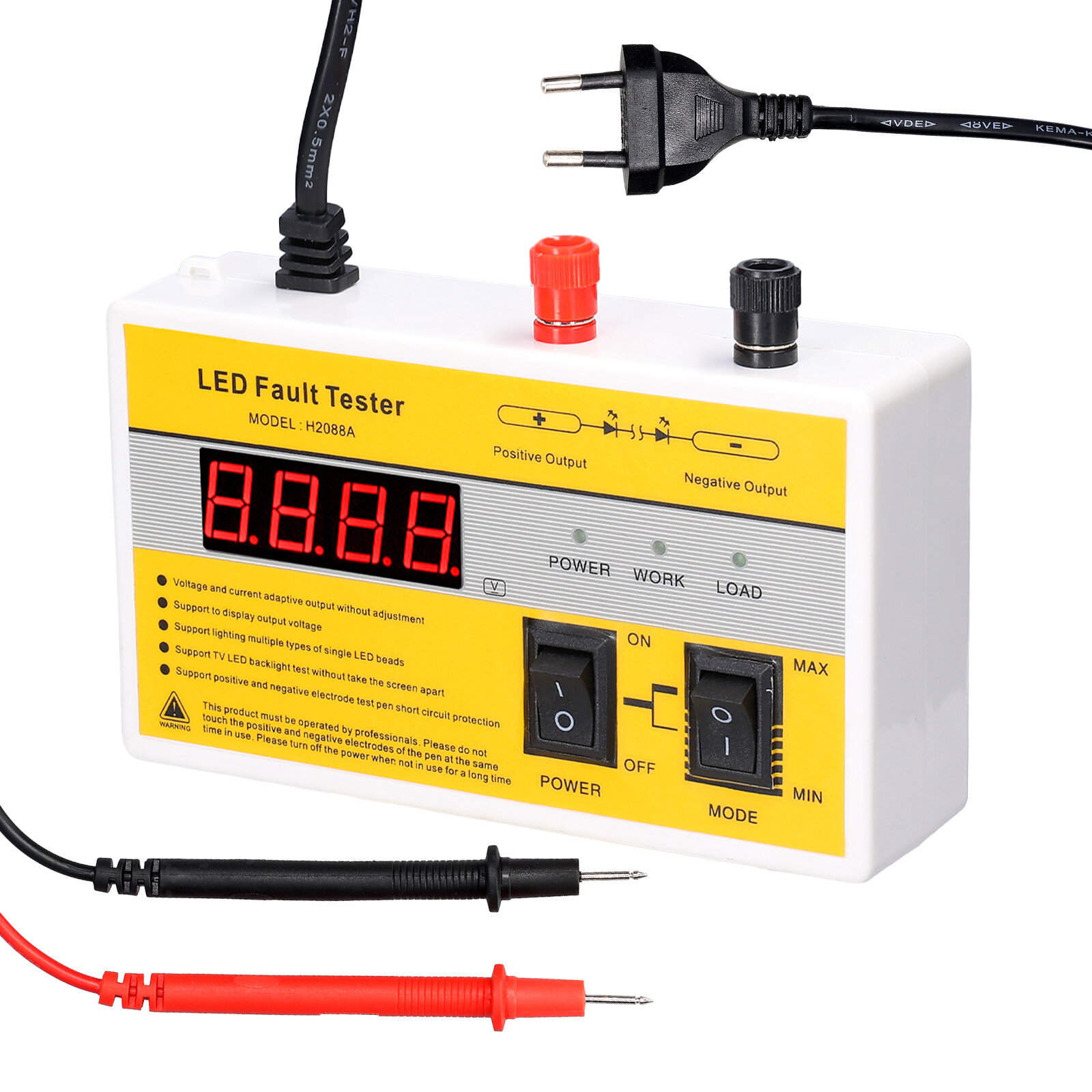 Портативный тестер для обслуживания светодиодов, детектор неисправностей светодиодов, инструмент для ремонта подсветки телевизоров, многофункциональные светодиодные лампы и световые полосы, световые табло, измерительные приборы