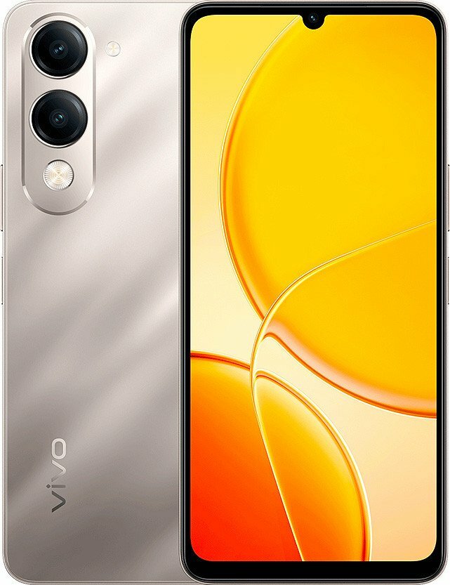 Смартфон Vivo Y04 4GB/128GB международная версия (титановое сияние), экран 6.74" IPS, камера 13 Мп, аккумулятор 5500 мАч