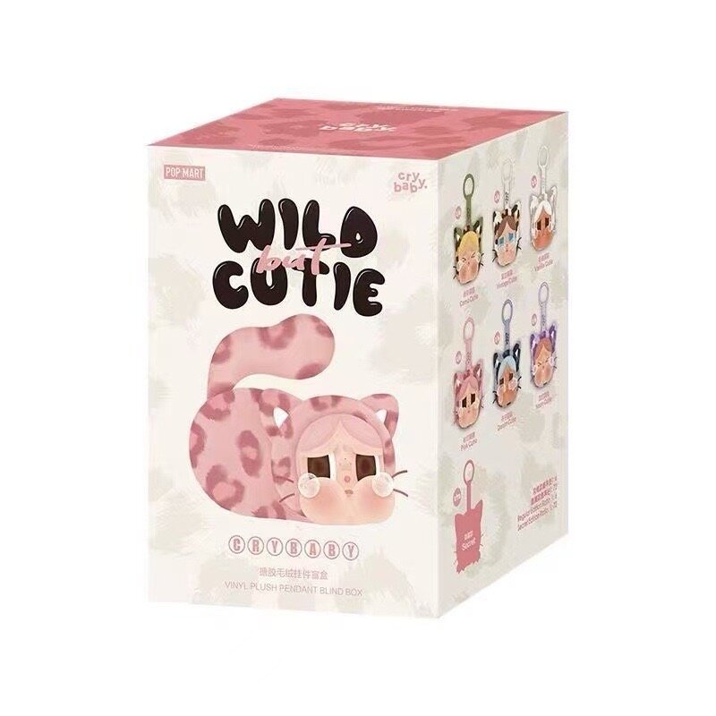 POP MART - Коллекция CRYBABY Wild but Cutie Vinyl Plush Pendant Слепая коробка, Подарки, украшения комнат, 1 шт