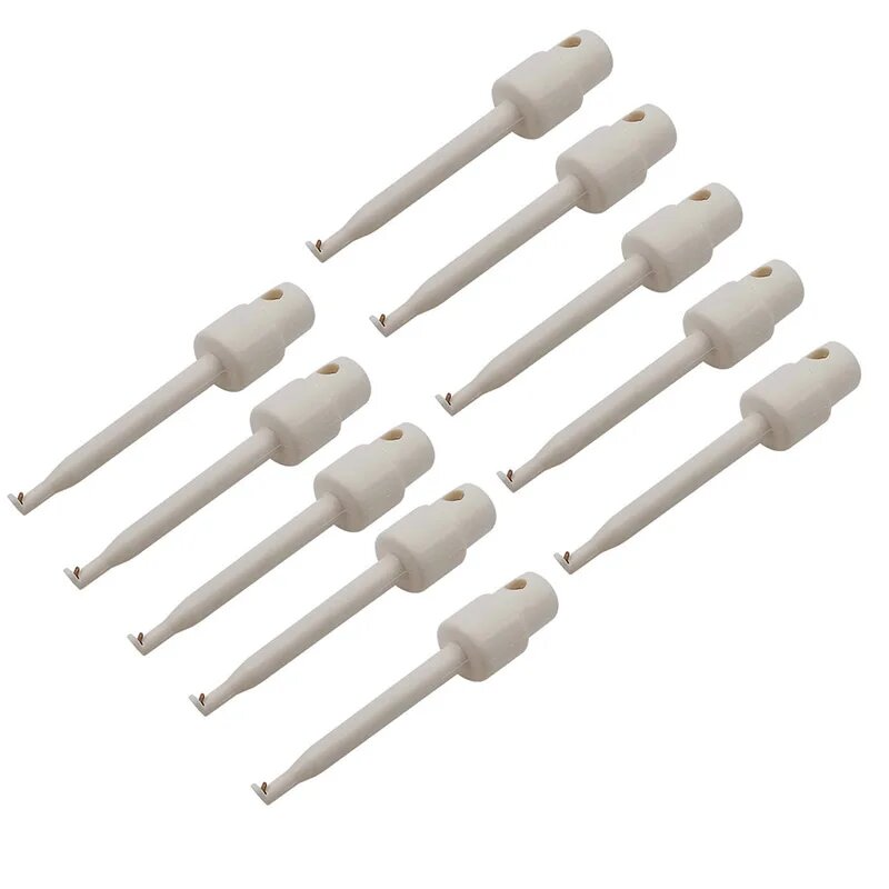 Тестовые зажимы с крючком 58 мм White 10Pcs