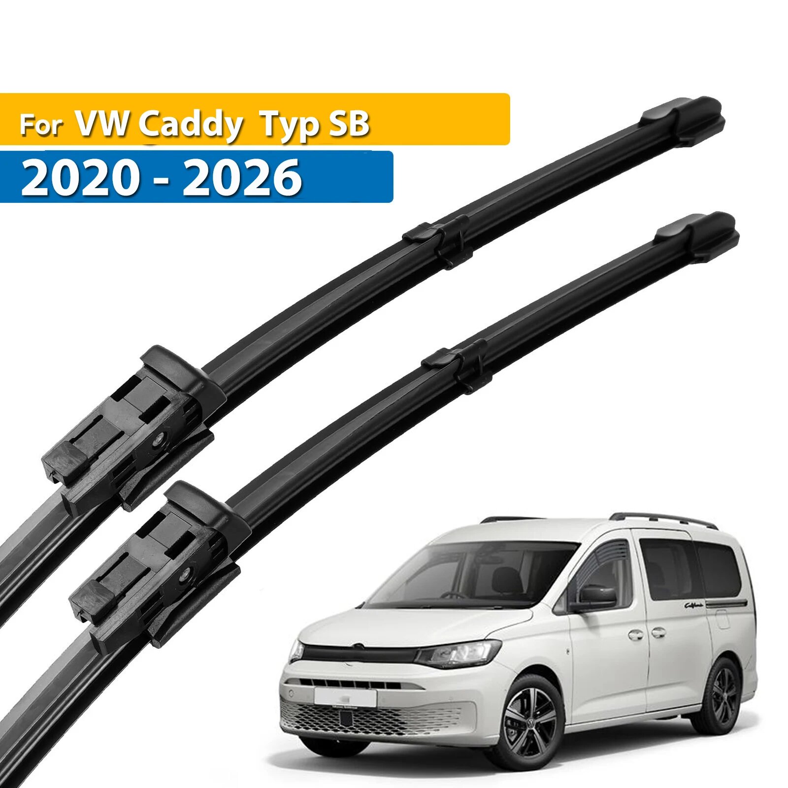 Передние щетки стеклоочистителя Erick's LHD для VW Caddy SB 2020-2026, щетки для лобового стекла, ветрового стекла, дождя, 28 "+ 16"
